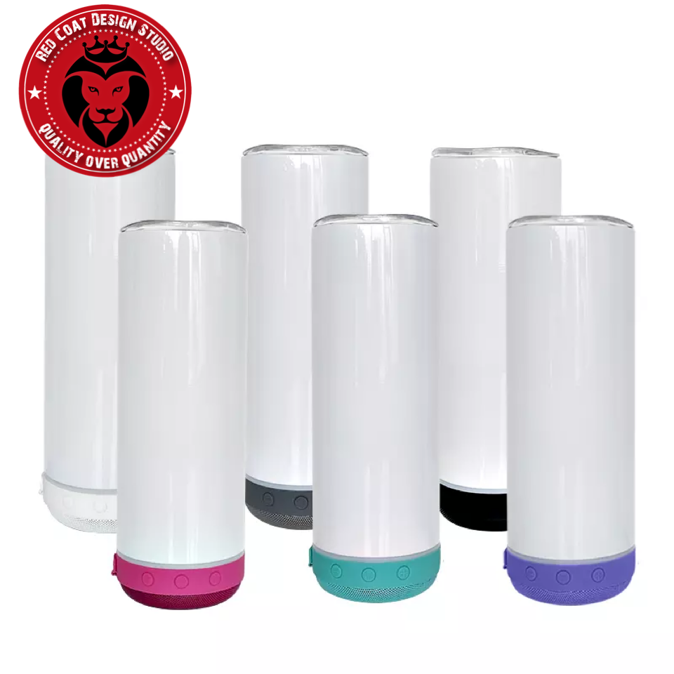 20oz Bluetooth Speaker Sublimation Tumbler | Red Coat Design Studio