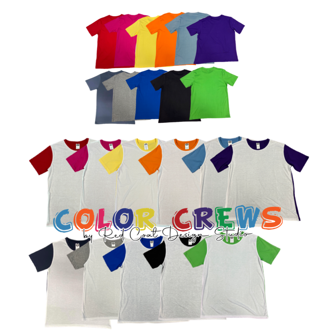 Color Crews™ Premium Sublimation T-shirts - Adult | Red Coat Design Studio